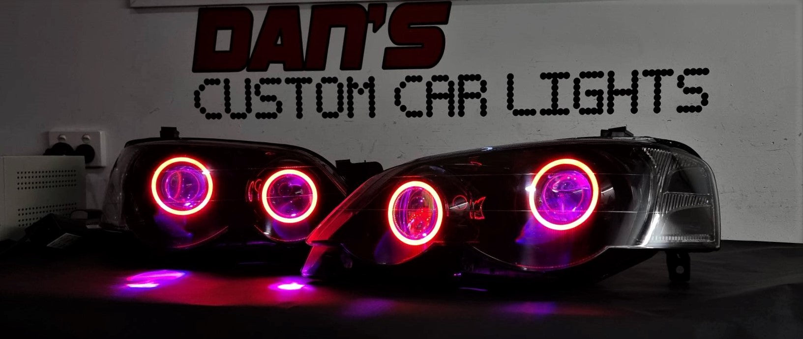 Ford Falcon BA XR6/XR8 Headlights with LED Projector, MultiColored ...