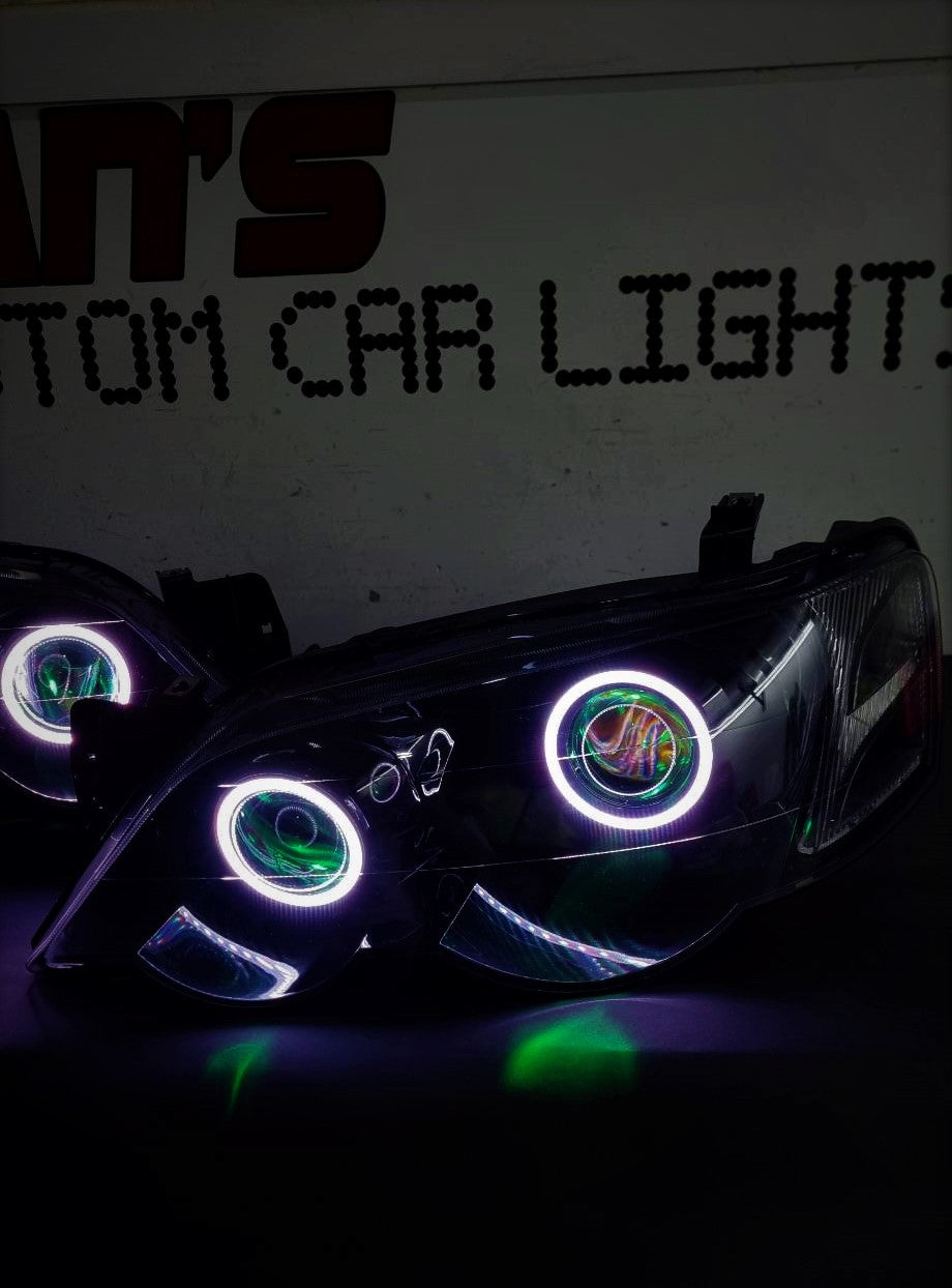 Ford Falcon BA XR6/XR8 Headlights with LED Projector, MultiColored ...