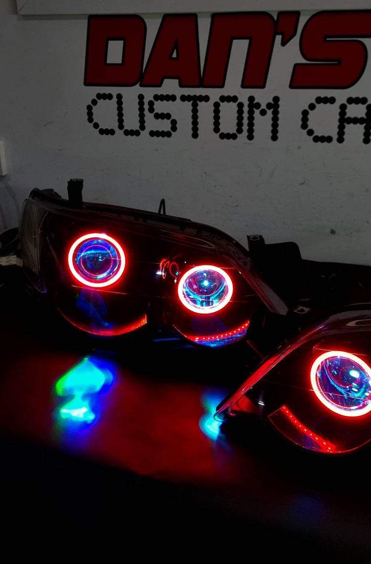 Ford Falcon BA XR6/XR8 Headlights with LED Projector, MultiColored ...