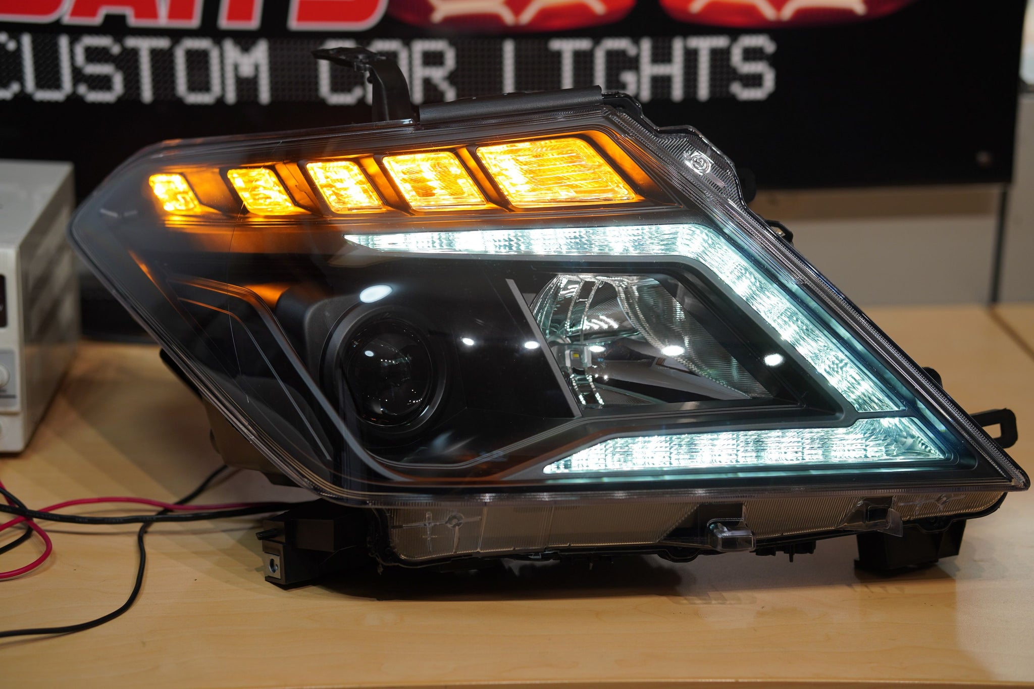 Nissan Patrol Y62 Black Nismo Headlights with White DRLs | Dan's Custom ...