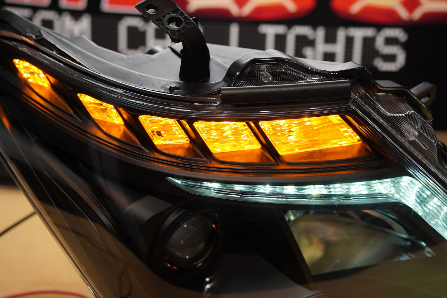 Nissan Patrol Y62 Black Nismo Headlights with White DRLs | Dan's Custom ...