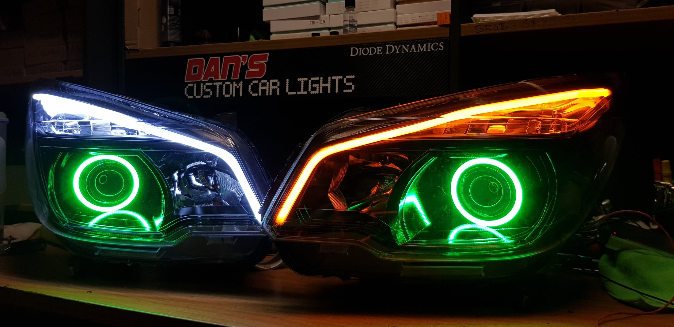 Holden RG Colorado LTZ Headlights w/ Multicoloured Halo Rings and ...