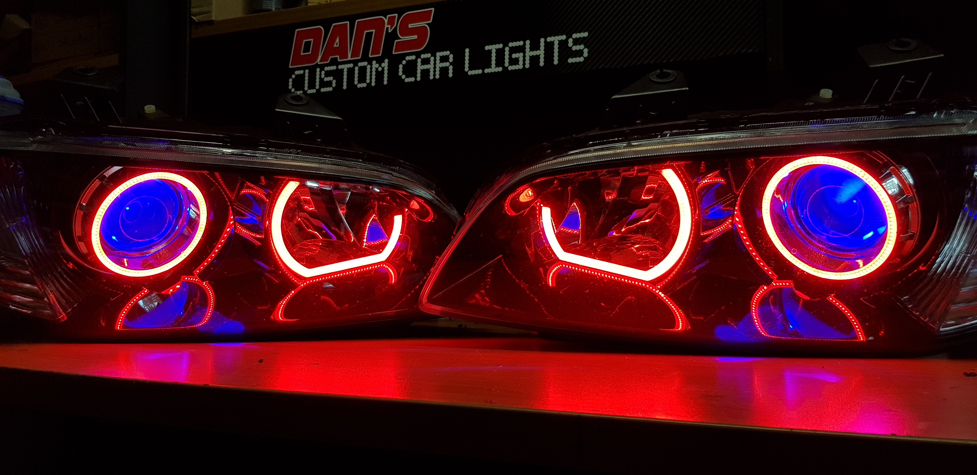 Holden VE Commodore S2 with Quad Multicolored Halo Rings and Demon Eyes ...