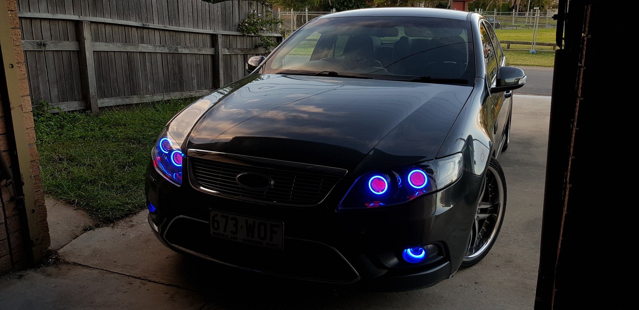 Ford FG G6 FPV XT MK1/MK2 Headlights with Projectors, Halorings & Demon ...