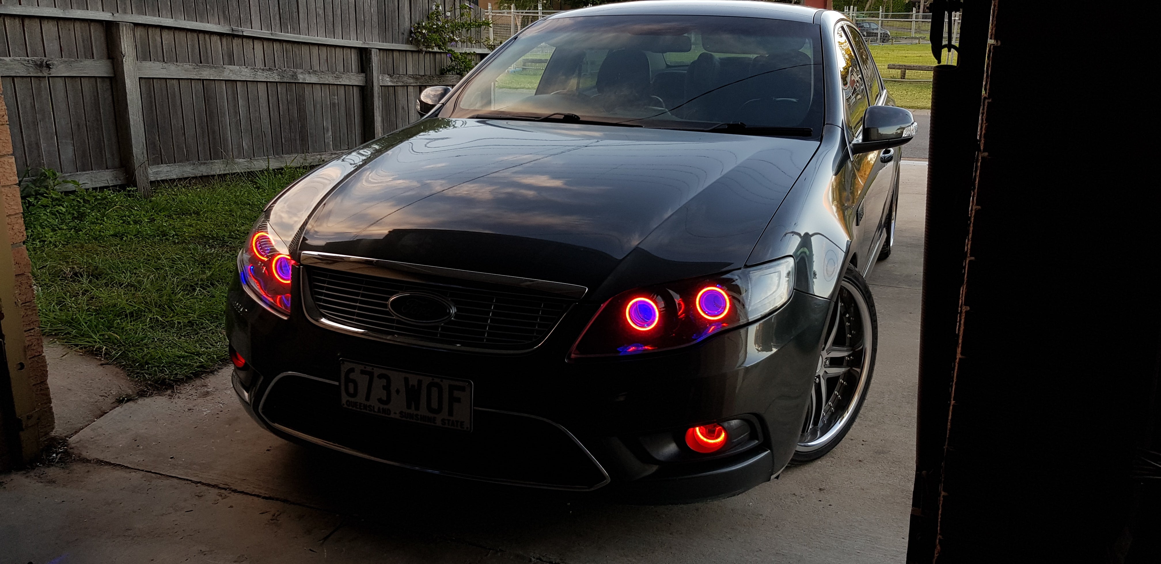 Ford FG G6 FPV XT MK1/MK2 Headlights with Projectors, Halorings & Demon ...