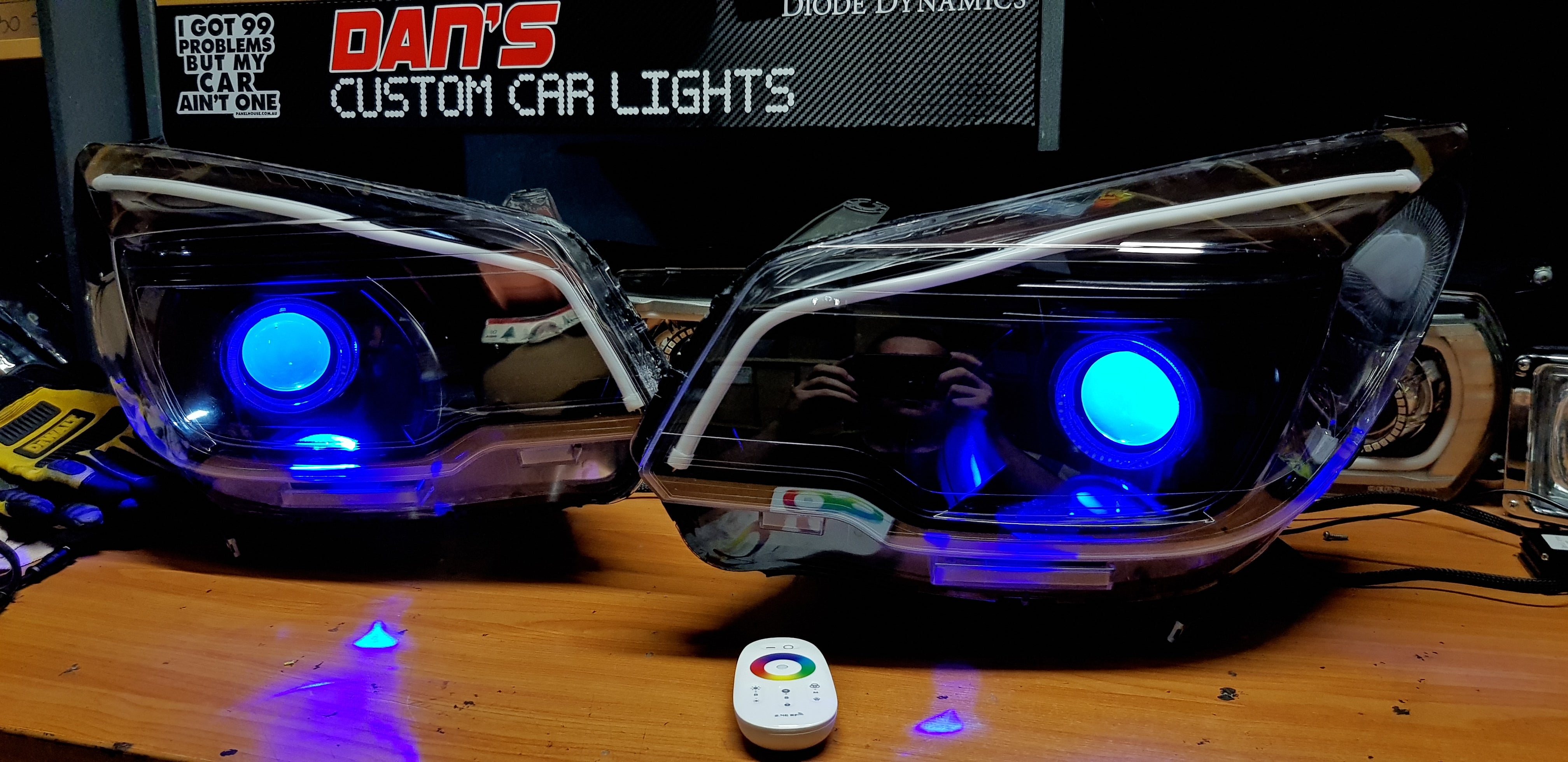 Holden RG Colorado LTZ Headlights w/ White Halo Rings, DRL ...