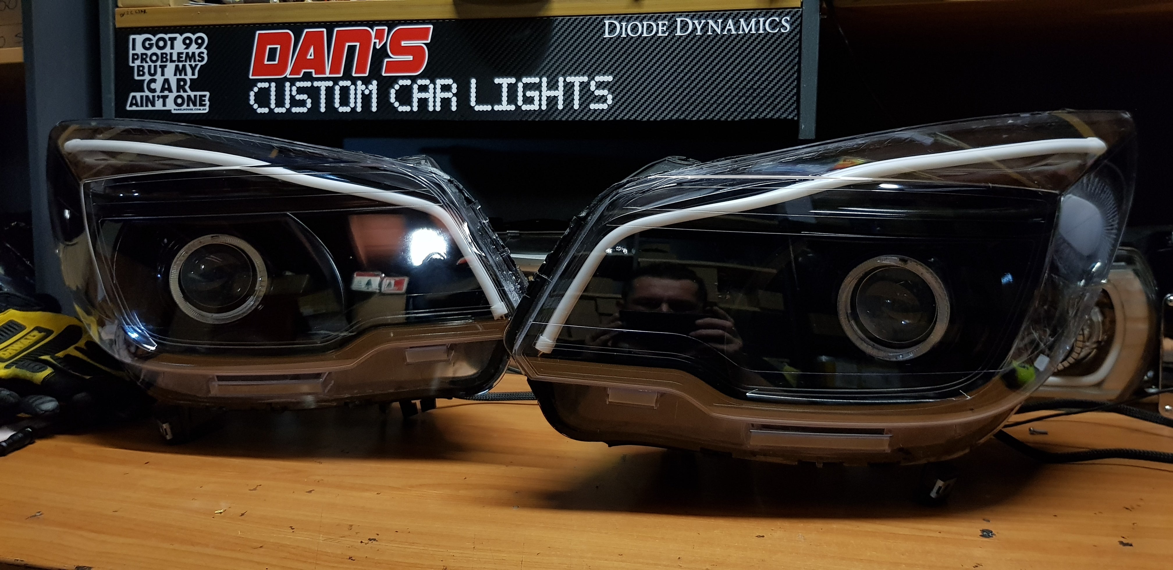 Holden RG Colorado LTZ Headlights w/ White Halo Rings, DRL ...