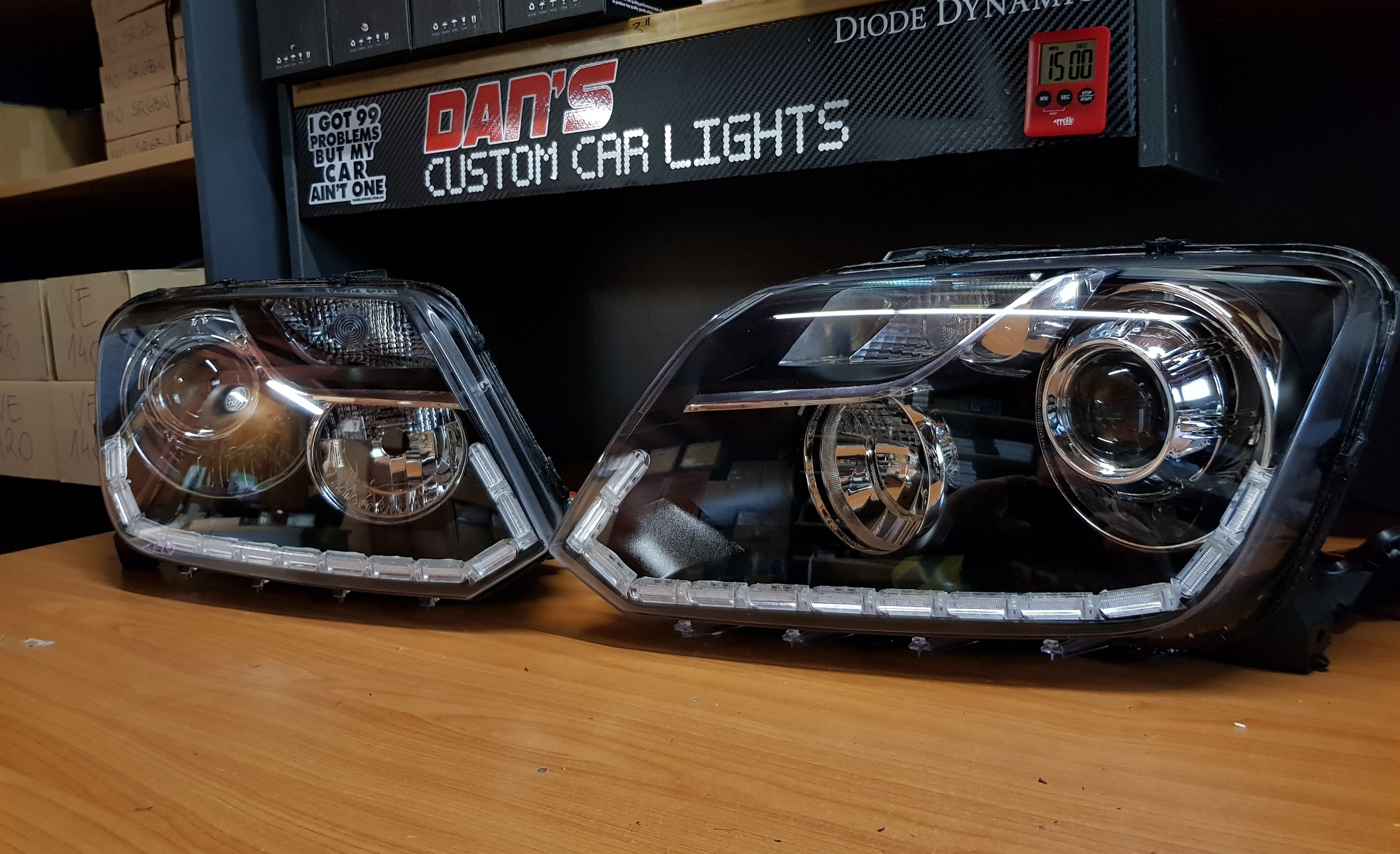 Volkswagen VW Amarok 2010-2022 Headlights with Low Beam LED Projectors ...
