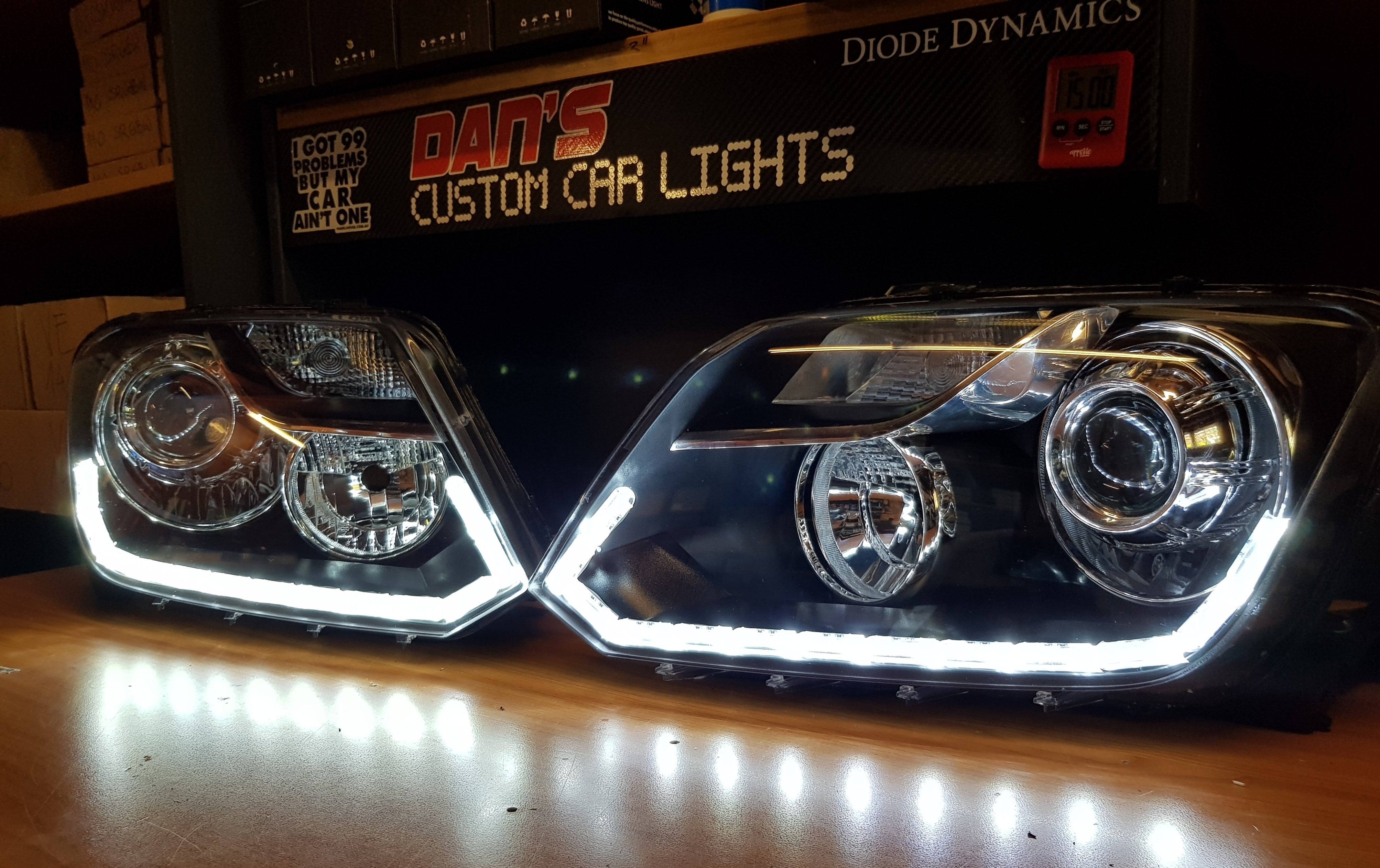 Volkswagen VW Amarok 2010-2022 Headlights with Low Beam LED Projectors ...