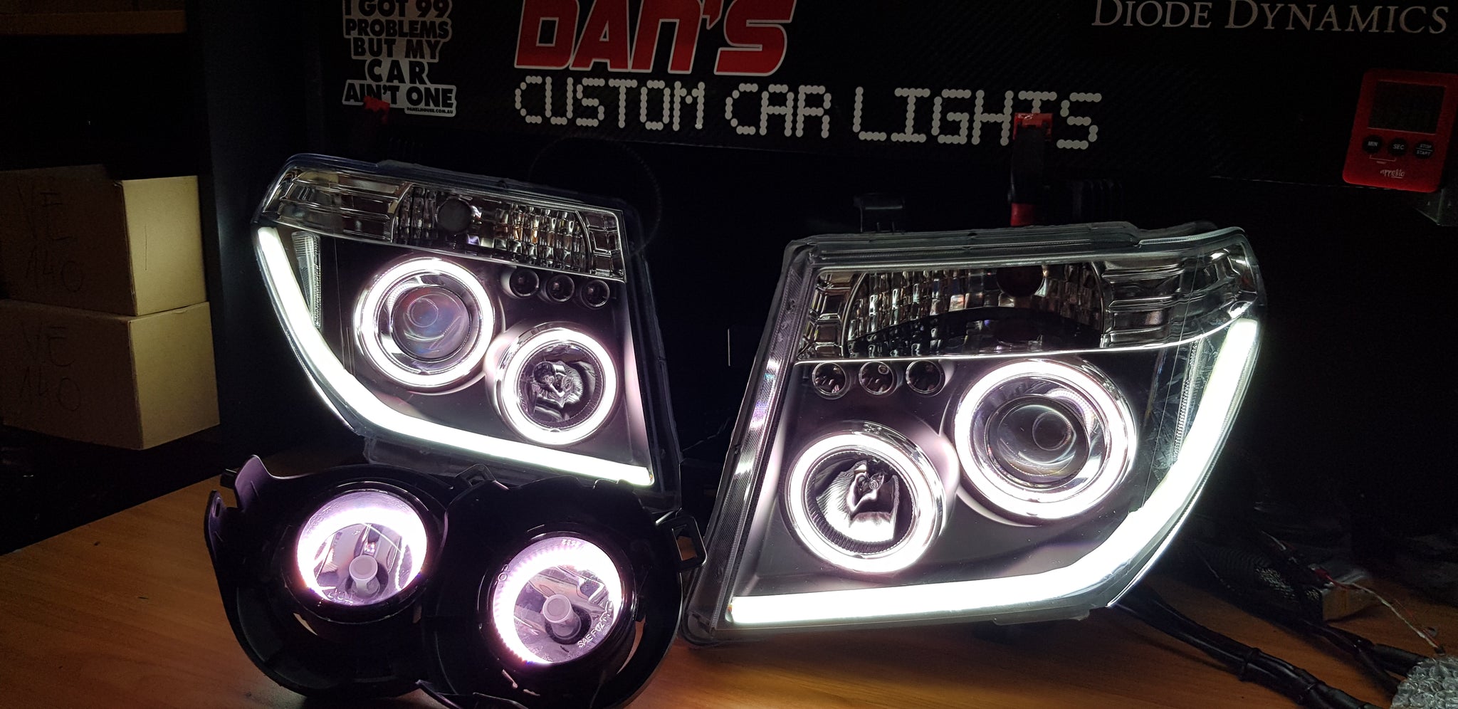 Nissan Navara D40 THAI Pathfinder with Quad Multicolored Halo Rings ...