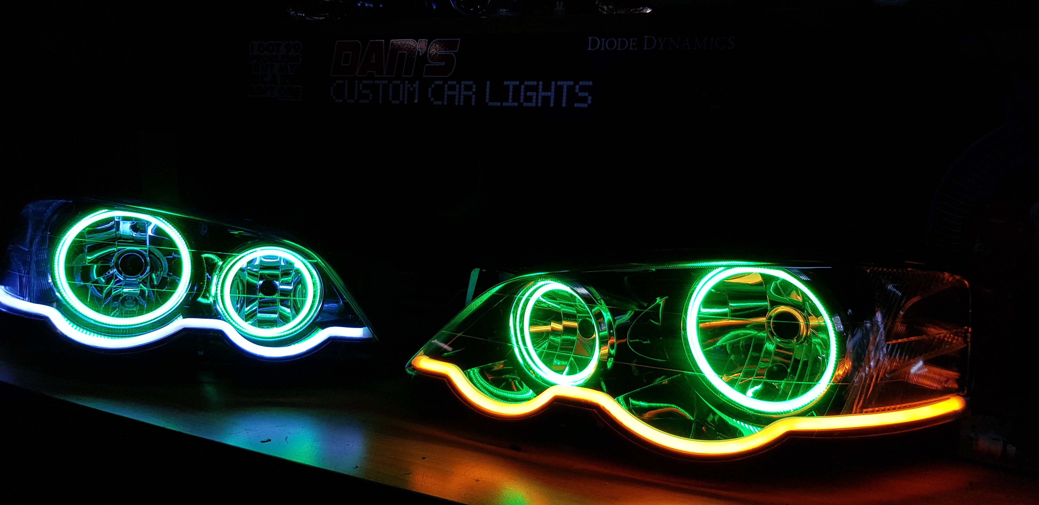 Ford Falcon BA/BF XR6 XR8 Headlights with Multicolored Halo Rings ...