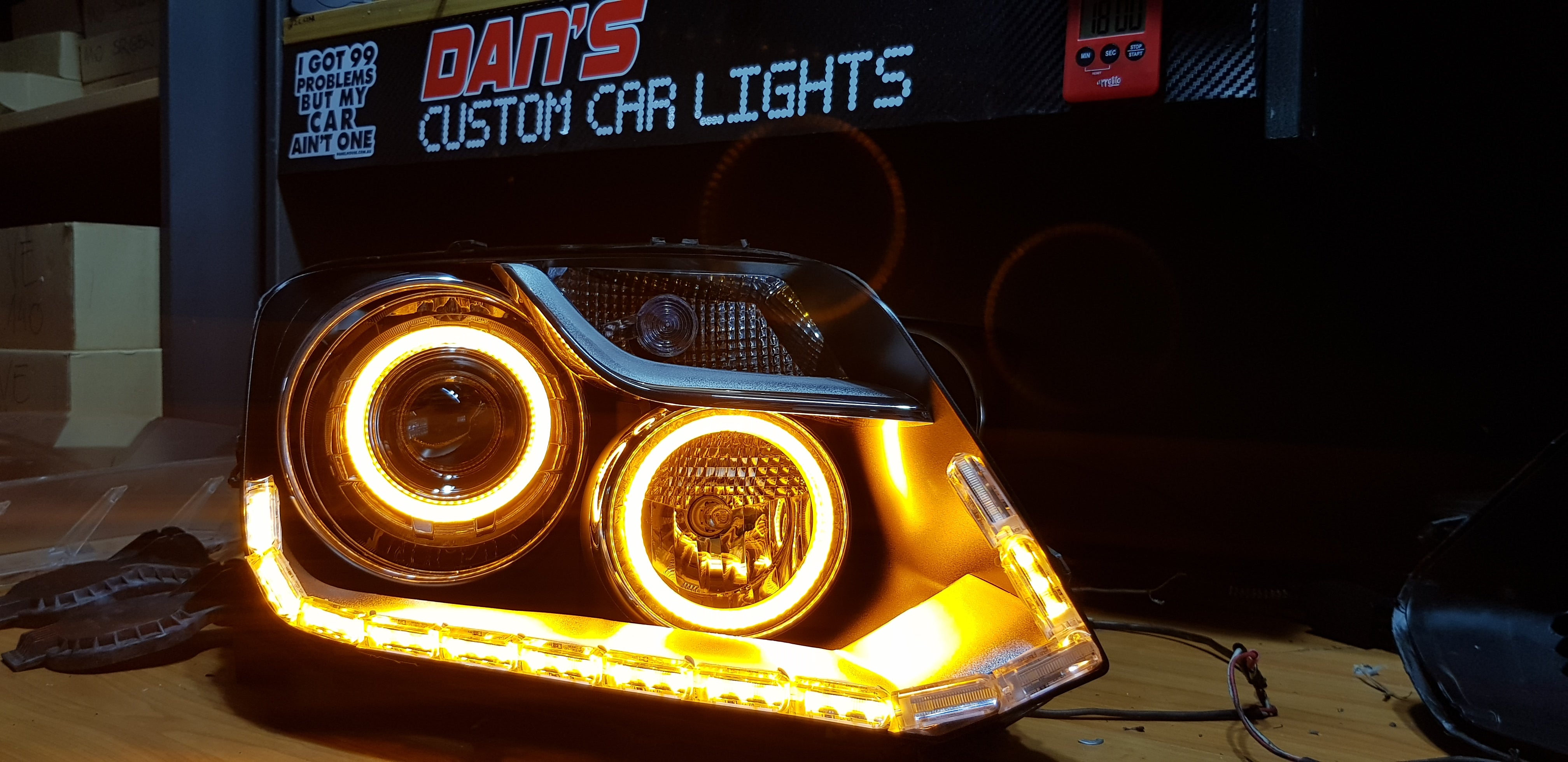 Volkswagen VW Amarok 2010-2022 Headlights with Low Beam LED Projectors ...