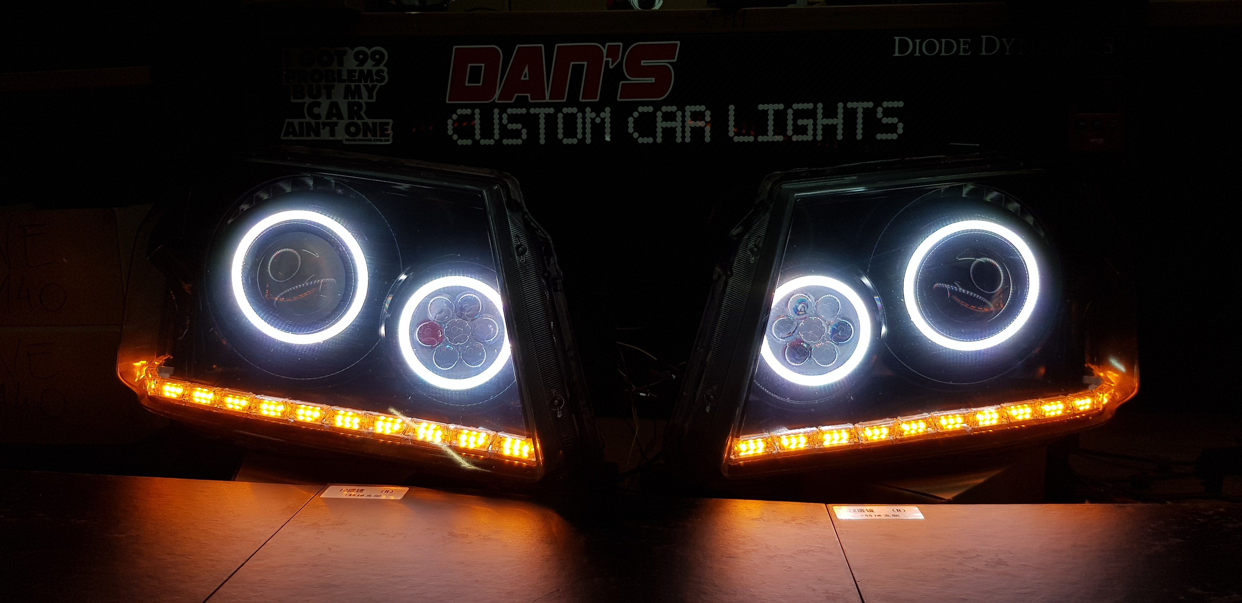 Holden RC Colorado Headlights with LED Devil Eyes Projectors ...