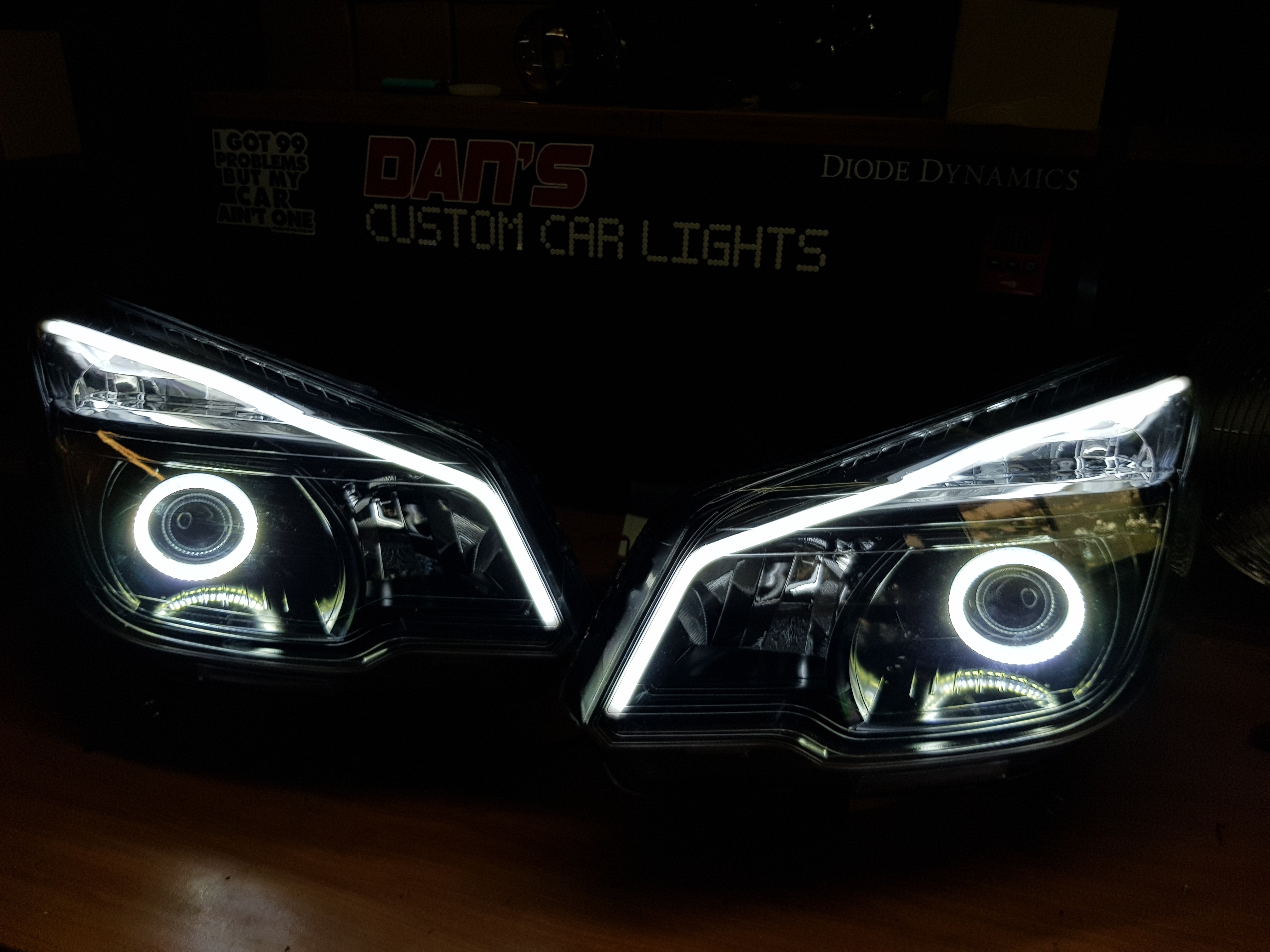 Holden RG Colorado LTZ Headlights with Switchback Halo Rings and ...