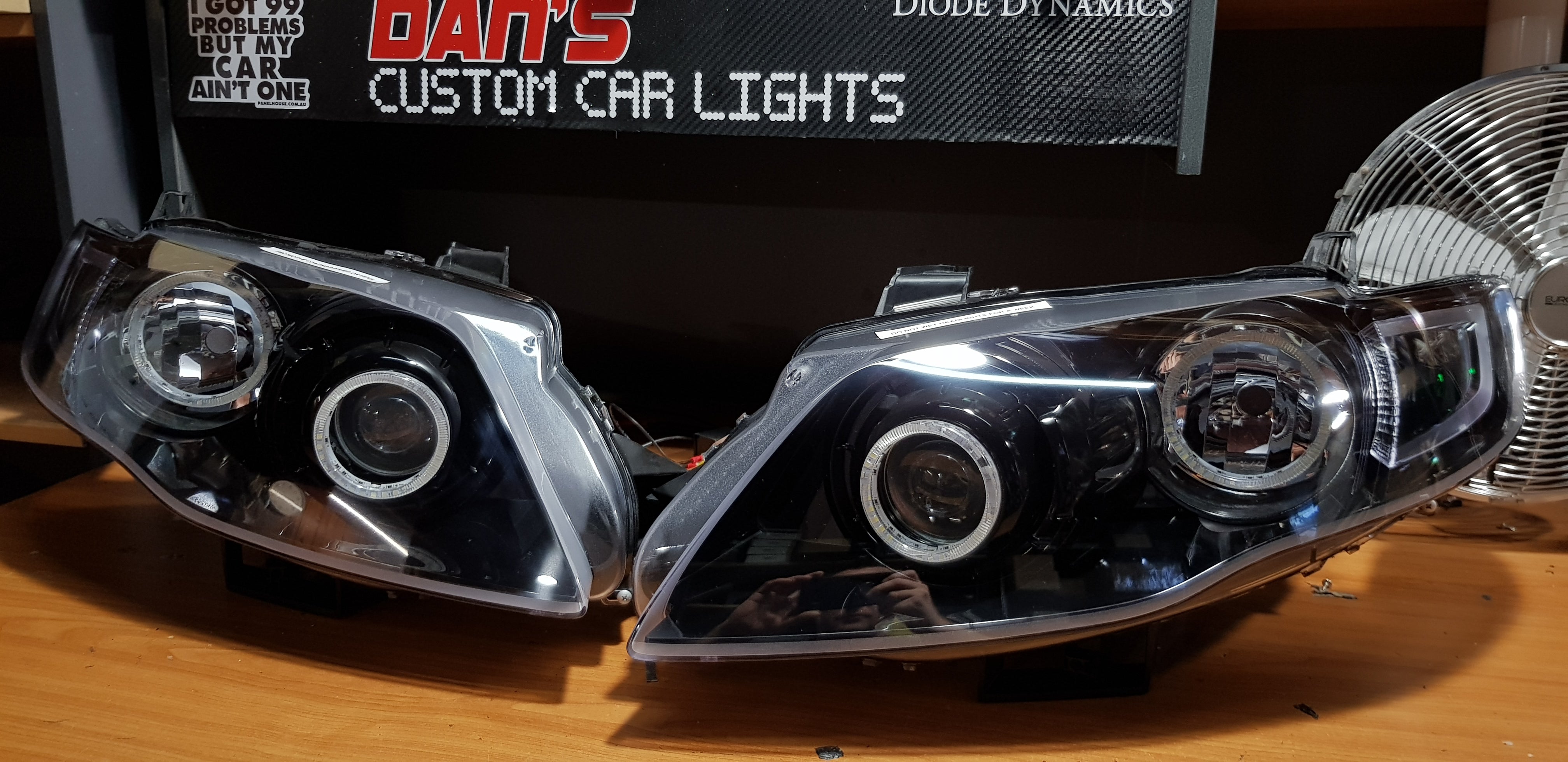 Ford Falcon FG G6 G6E XT MK1/MK2 Headlights with Switchback Halo Rings ...