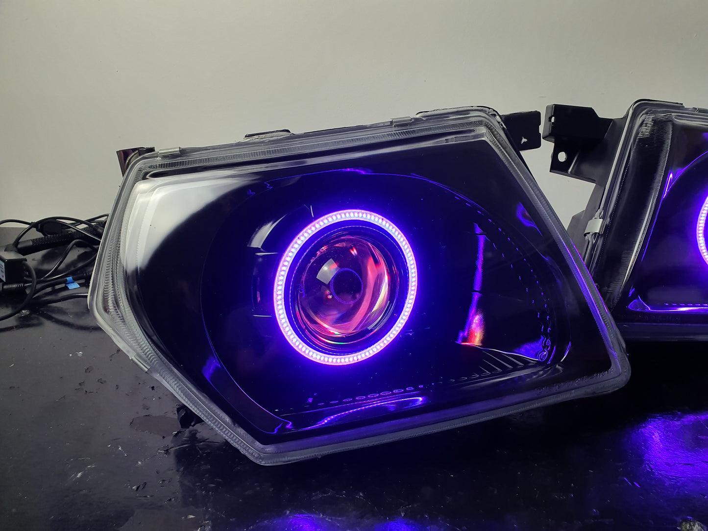 Nissan Patrol GU S1-S3 Headlights with Multicolored Halo Rings and ...