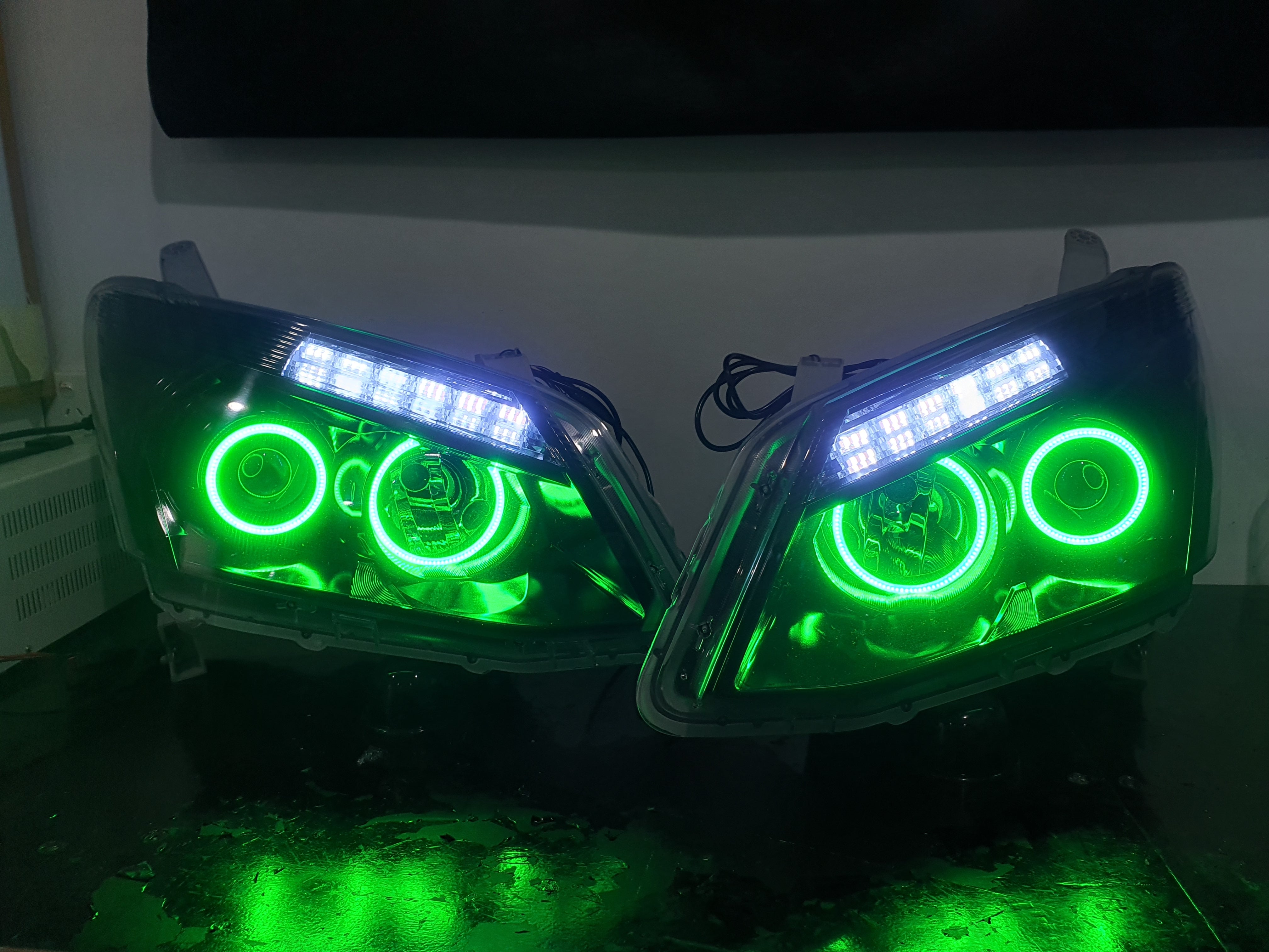 Isuzu DMAX 2012-2015 Projector Headlights with Multicolored Halo rings ...