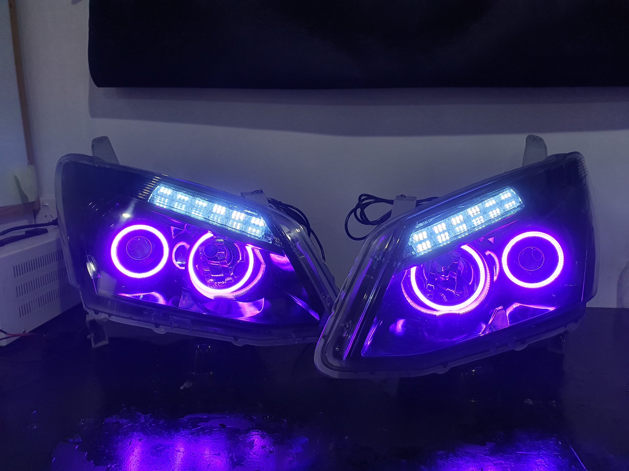 Isuzu DMAX 2012-2015 Projector Headlights with Multicolored Halo rings ...
