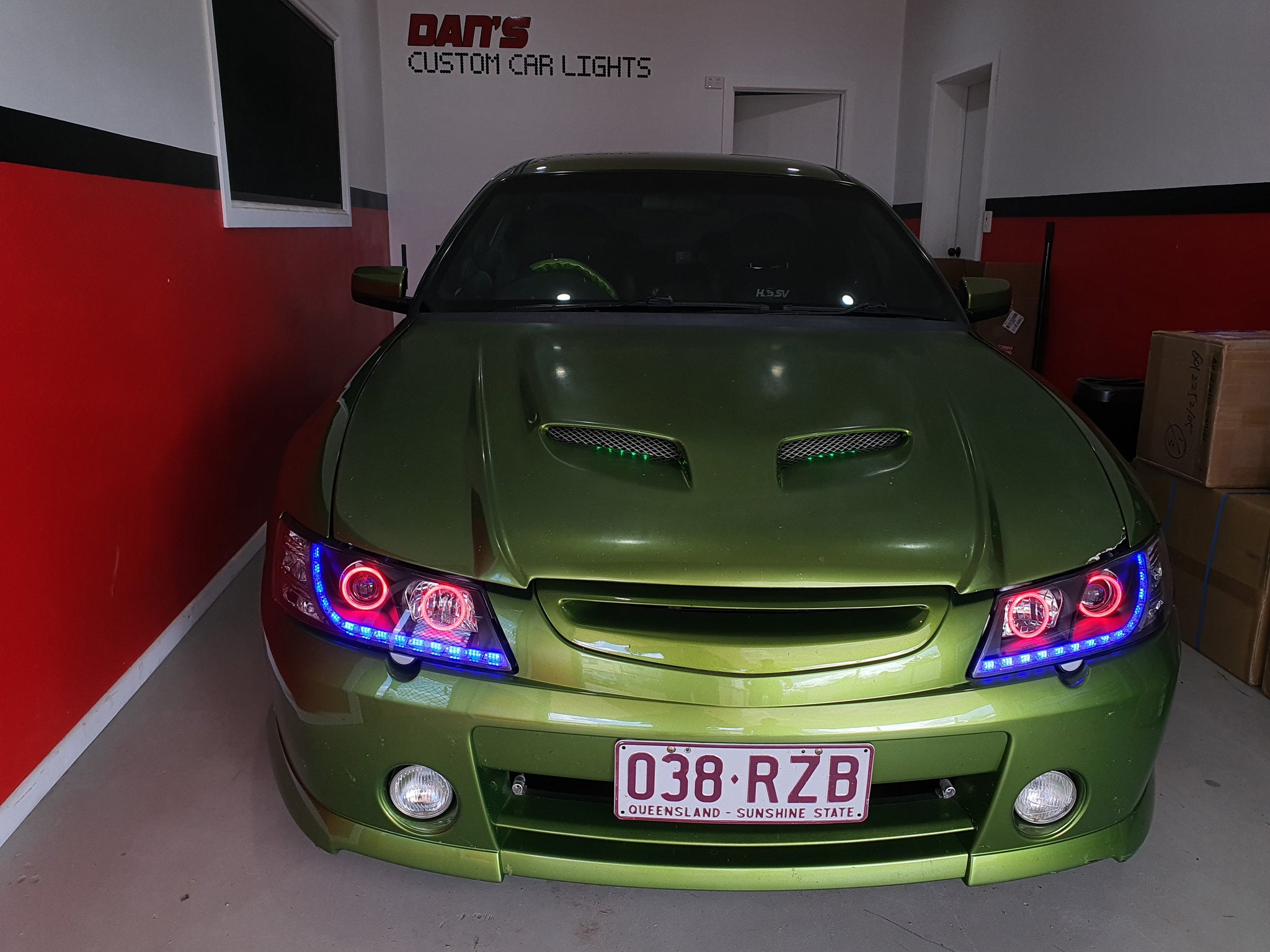 Holden VY Commodore with RGB DRLS and Halo Rings | Dan's Custom Car Lights