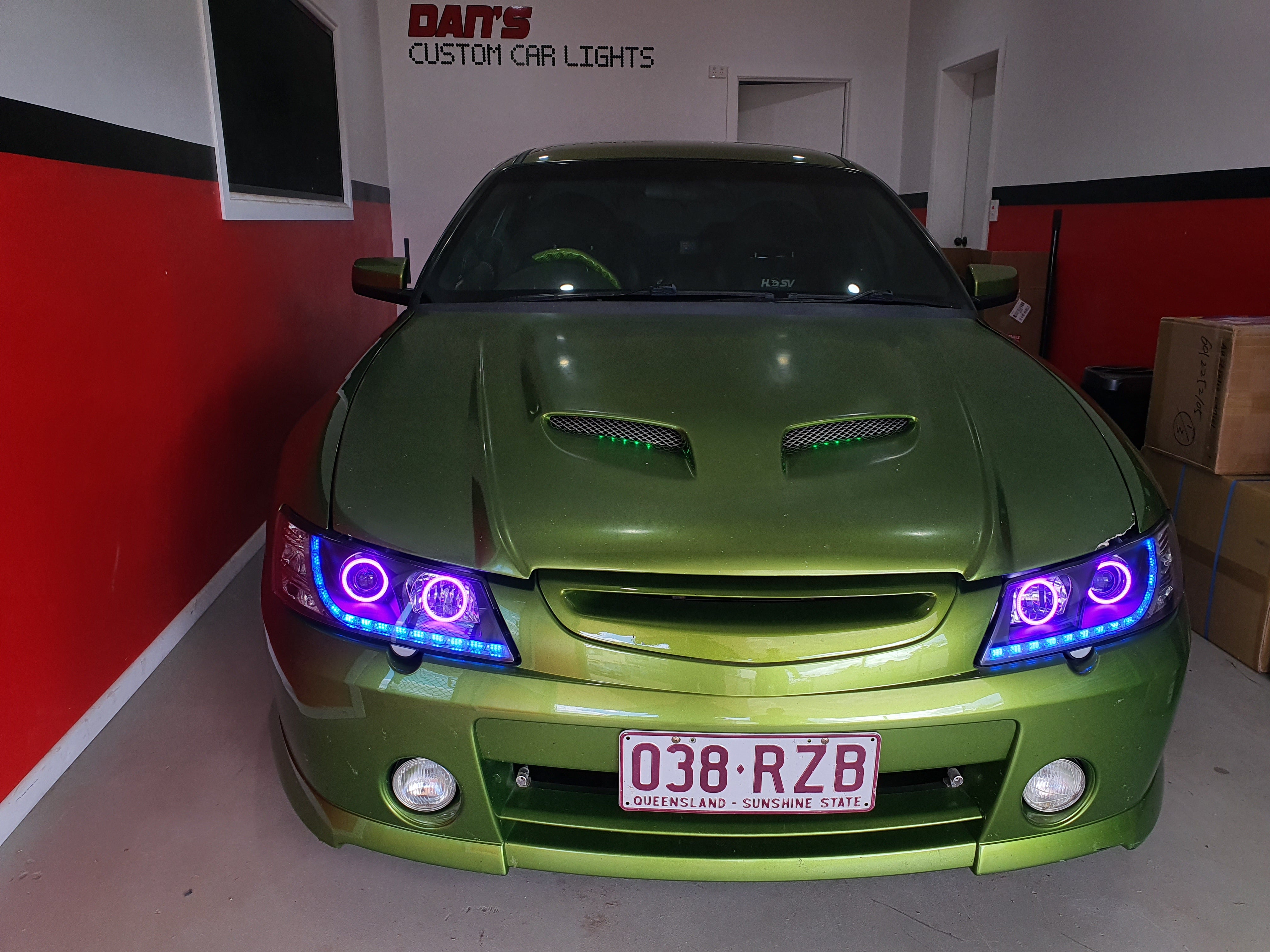 Holden VY Commodore with RGB DRLS and Halo Rings | Dan's Custom Car Lights
