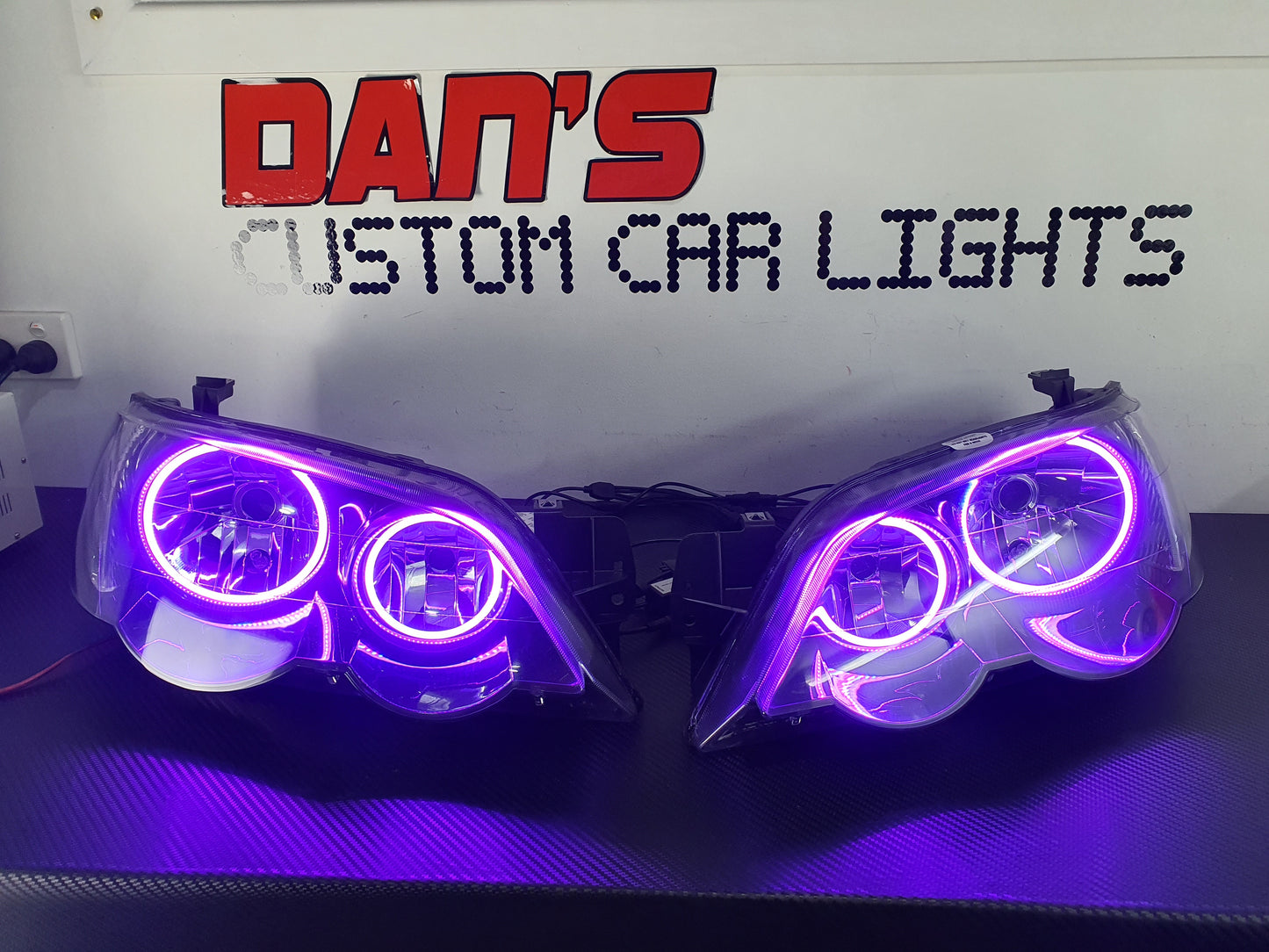Ford Falcon BA/BF XR6 XR8 Headlights with Multicolored Halo Rings | Dan ...