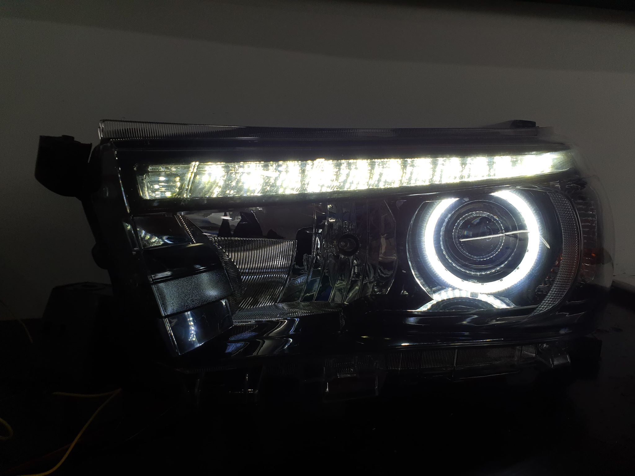 Toyota Hilux SR N80 15-19 DRL Style Headlights with White/Amber Halo ...