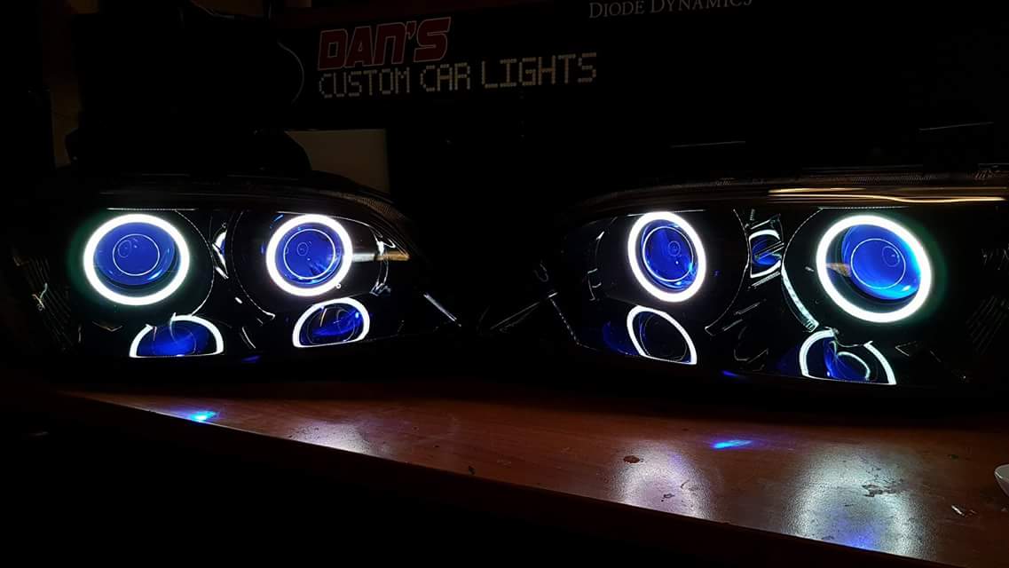 Holden VE Commodore S1 SSV Headlights with Quad Projectors, Quad RGB ...