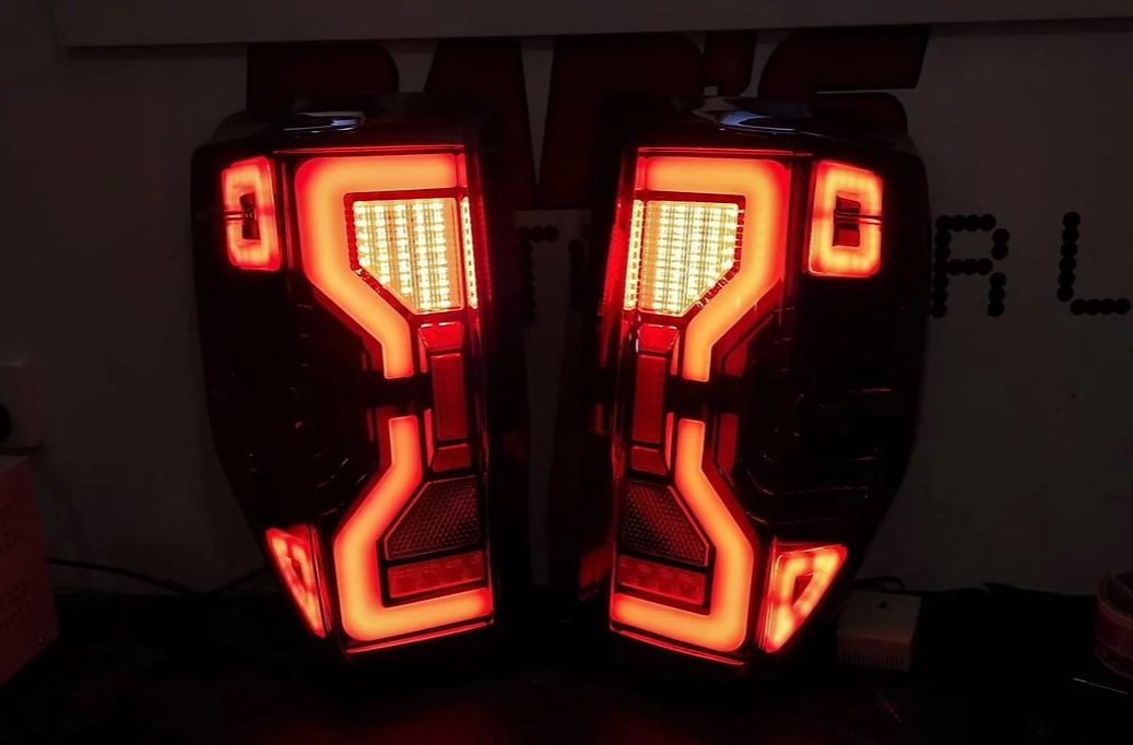Ford Ranger Smoked LED Sequential Tail Lights Wildtrak Style PX Series ...