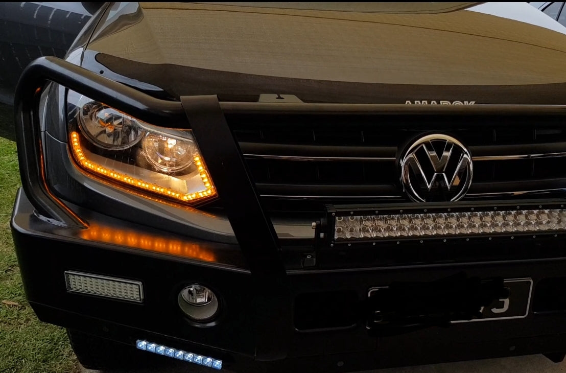 Volkswagen VW Amarok 2010-2022 Headlights with Low Beam LED Projectors ...