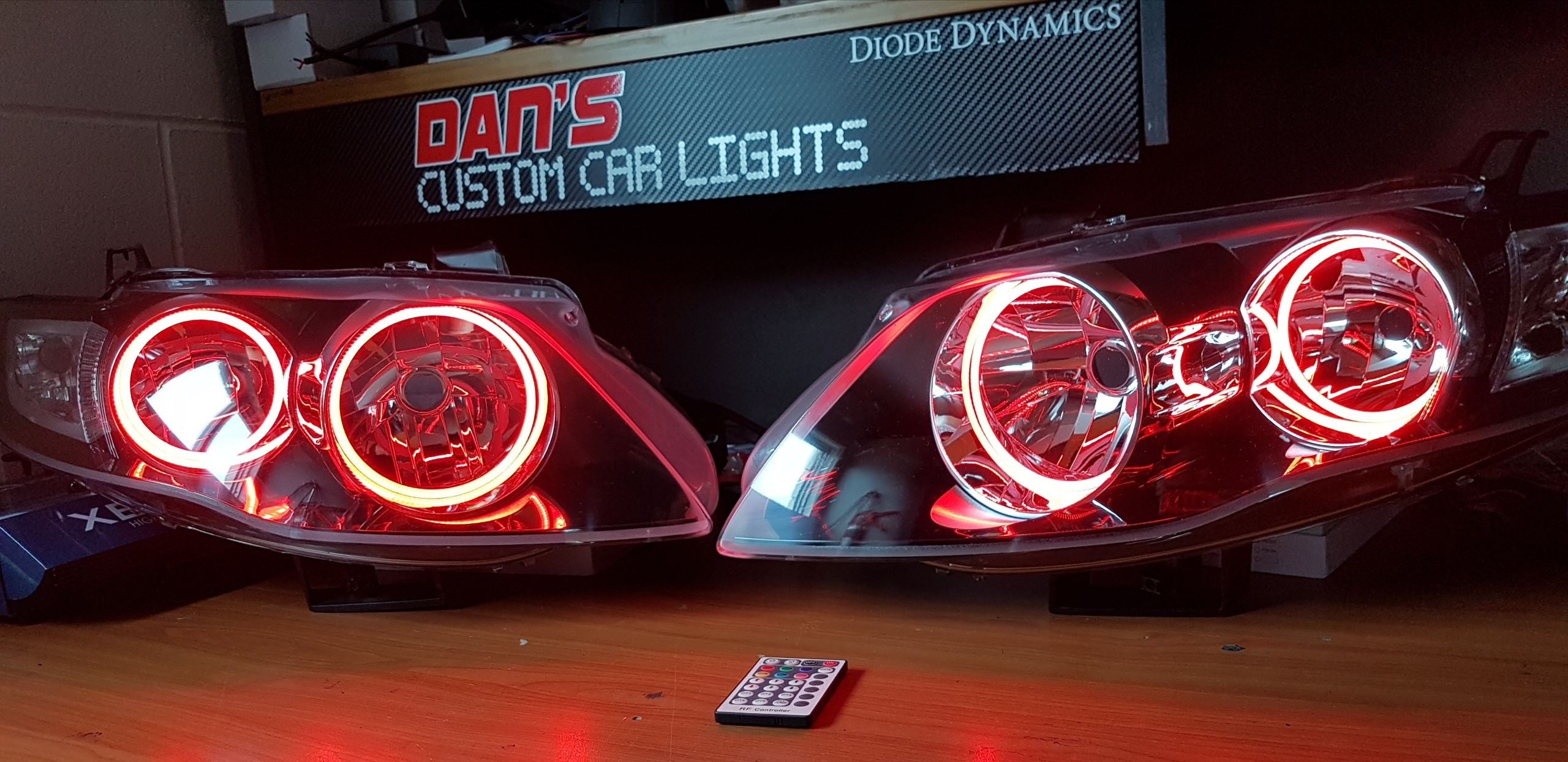 Ford Falcon FG MK1 G6E FPV XT Headlights w/ Quad Halo Rings | Dan's ...
