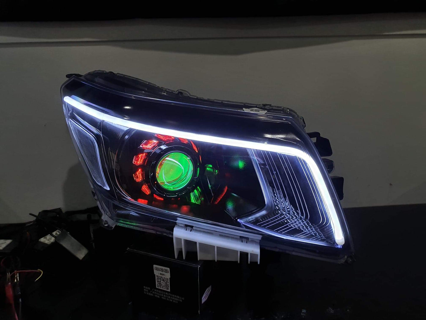 Nissan Navara D23 NP300 DX/RX Headlights with Multicolored Halo Rings ...